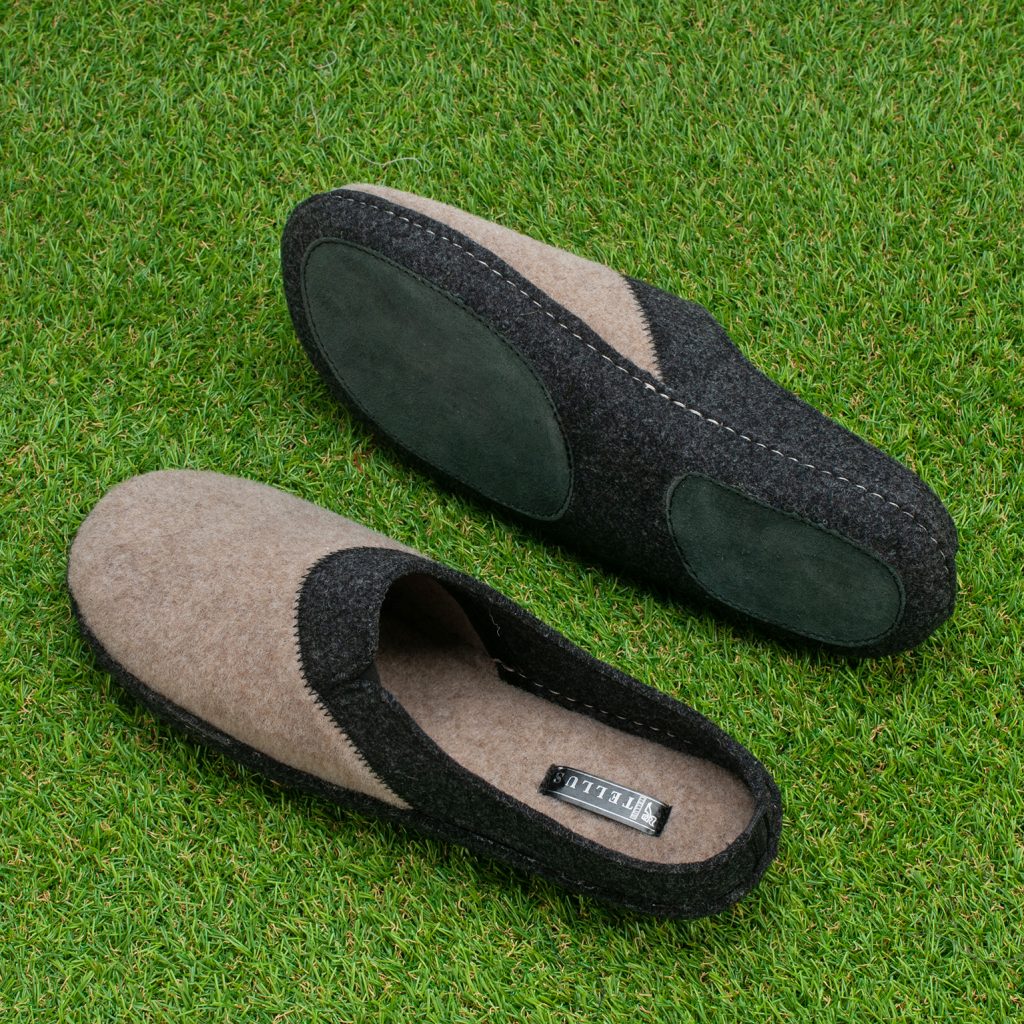 Papuci de casă barbati "TELLUS" 0027, Maro - GoodShoes